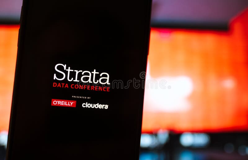 Strata Data Conference Logo on the Smartphone Screen. Editorial Photo ...