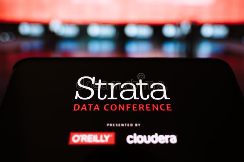 Strata Data Conference Logo on the Smartphone Screen. Editorial ...