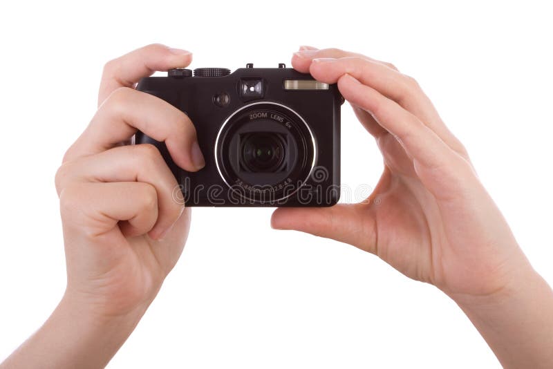 Hand Photographic with a Digital Camera Stock Photo - Image of framing ...