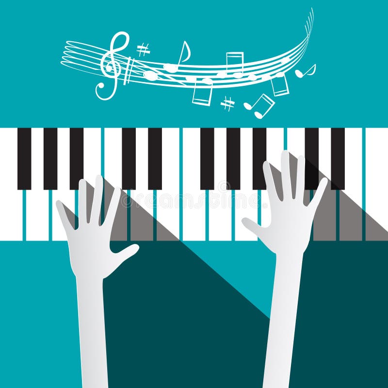 Hands Piano Keyboard Stock Illustrations – 309 Hands Piano Keyboard ...