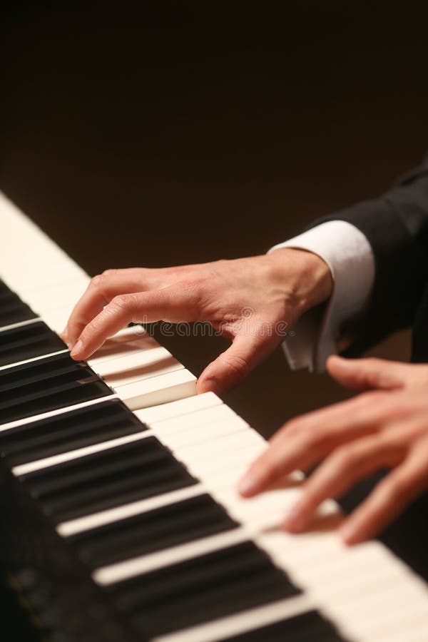 Piano pianist playing stock image. Image of concert, black - 21364885