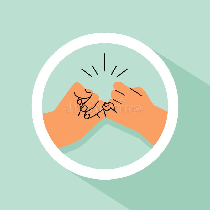 Hands Pinky Promise Icon Vector Stock Vector - Illustration of acting ...