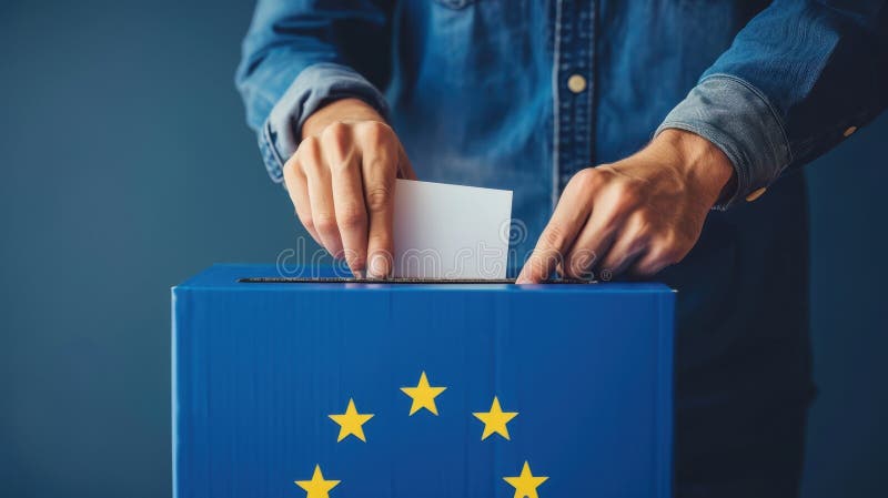 The Blue Voting Box. AI Generated Stock Image - Image of choice ...