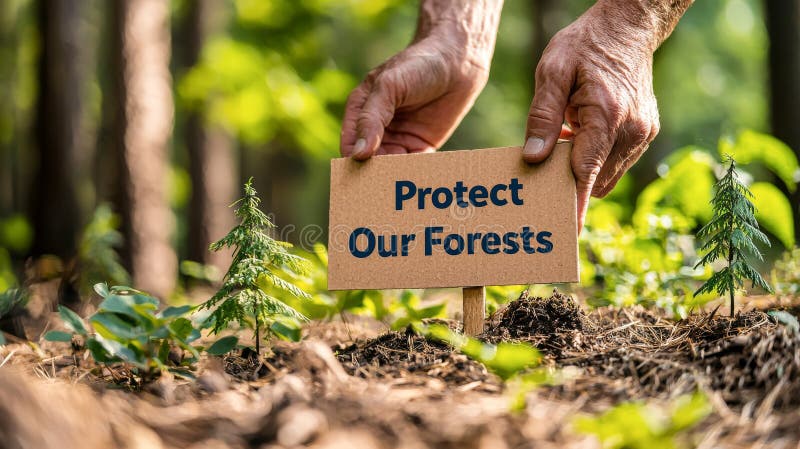 Concept Sustainability Forests Hands Nature Preservation Stock Photos ...