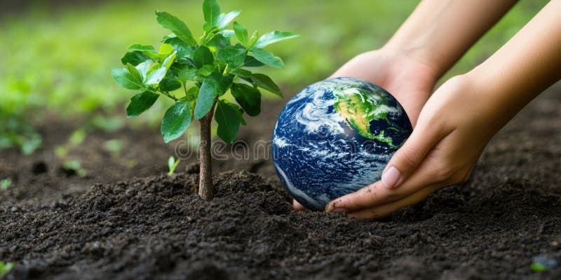Hands Planting Tree Earth stock image. Image of earth - 363556569