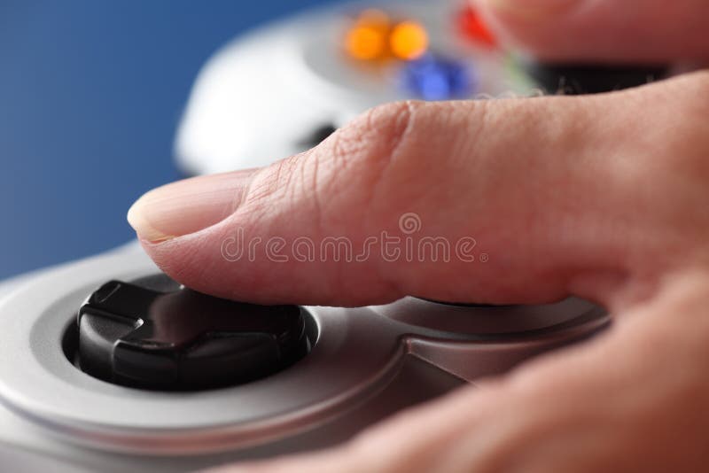Hands Play Video Game Using a Gamepad Stock Image - Image of button ...