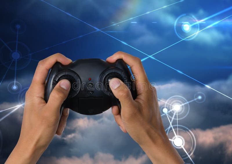 Hands Playing with Computer Game Controller with Geometric Minimal ...