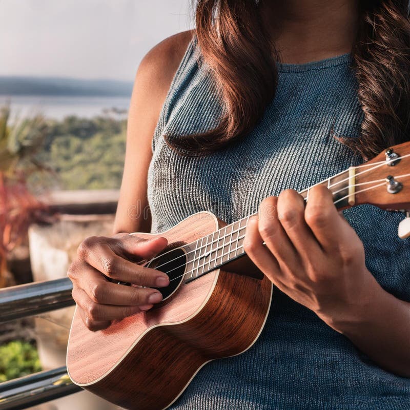 Hands Playing Ukulele, AI Generated Stock Illustration - Illustration ...