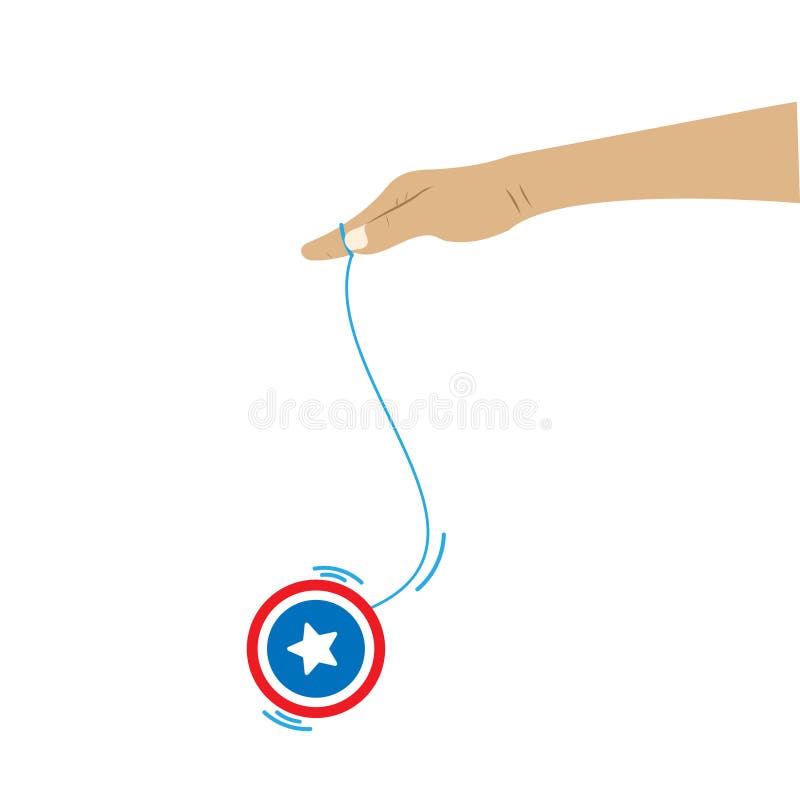 Hands Playing Yo-yo. Vector Isolated Elements Stock Vector ...