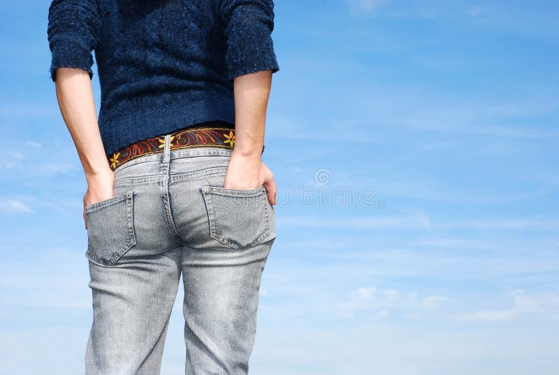 Hands in pocket stock photo. Image of style, white, woman - 7900276