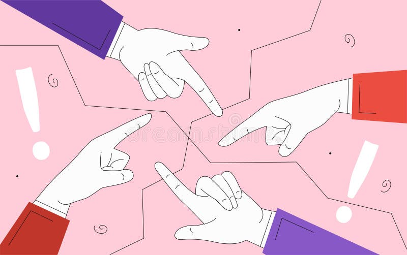 Hands Point Fingers Vector Concept Stock Vector - Illustration of ...