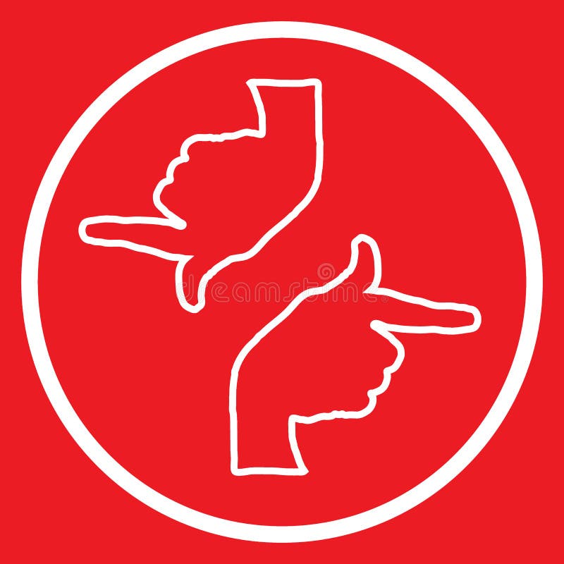 The Hands Point Left and Right Stock Vector - Illustration of right ...