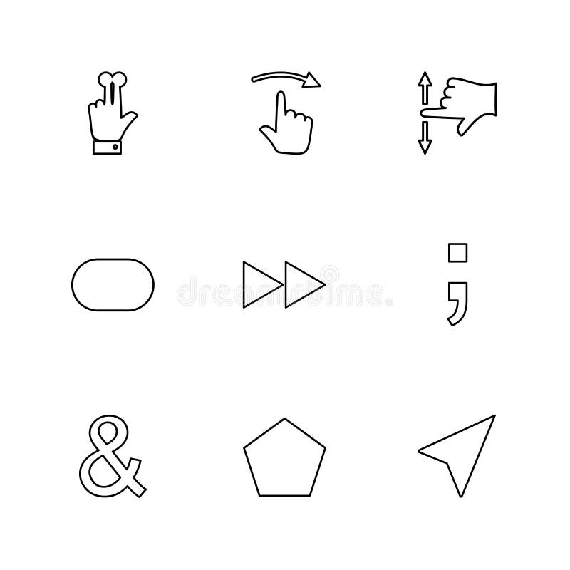 Hands , Pointer , Arrows , Directions , Eps Icons Set Vector Stock ...