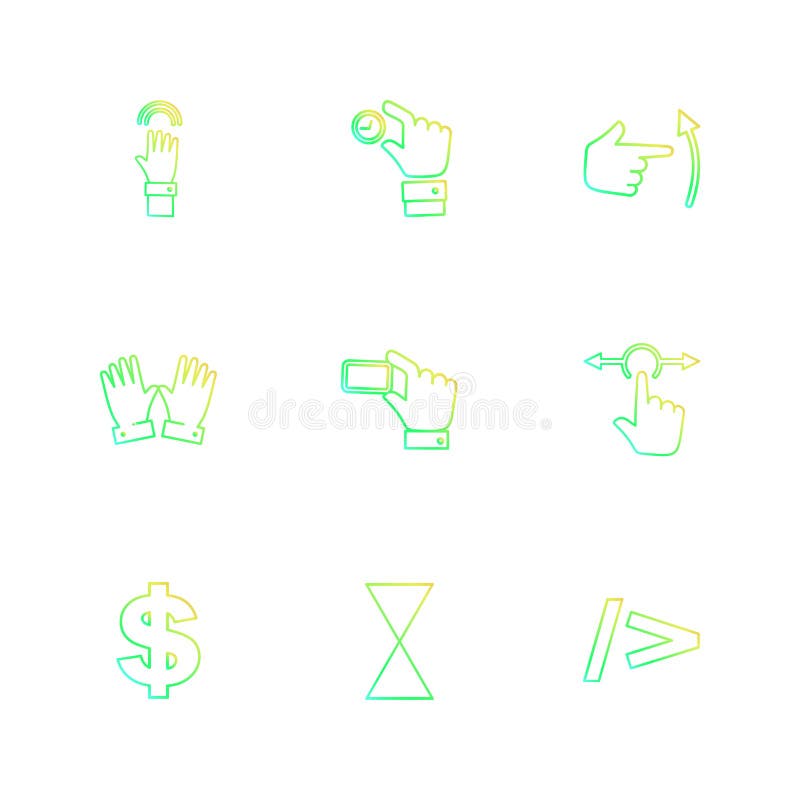 Hands , Pointer , Arrows , Directions , Eps Icons Set Vector Stock ...