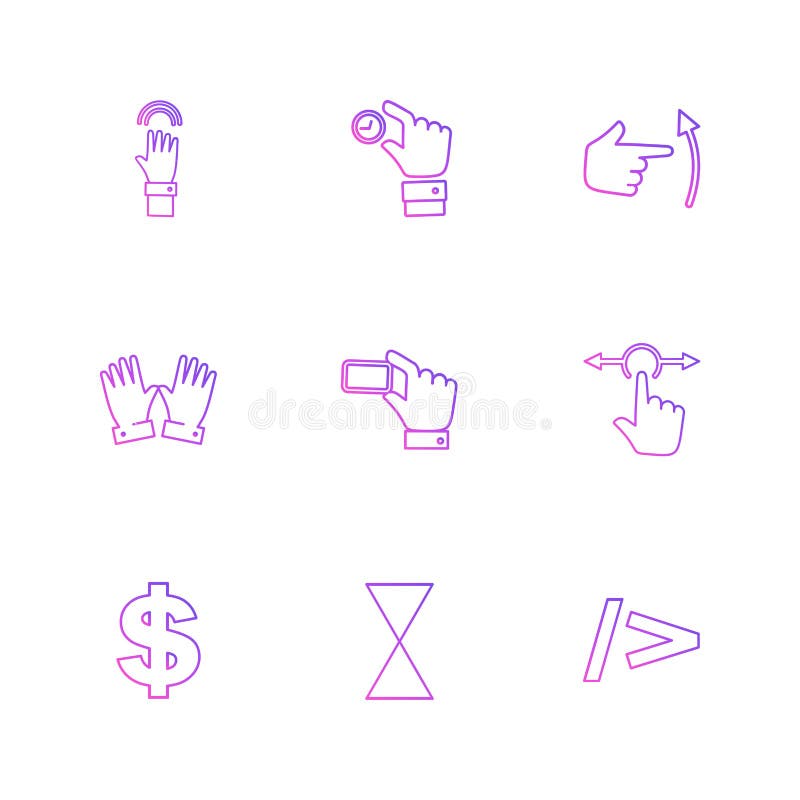 Hands , Pointer , Arrows , Directions , Eps Icons Set Vector Stock ...