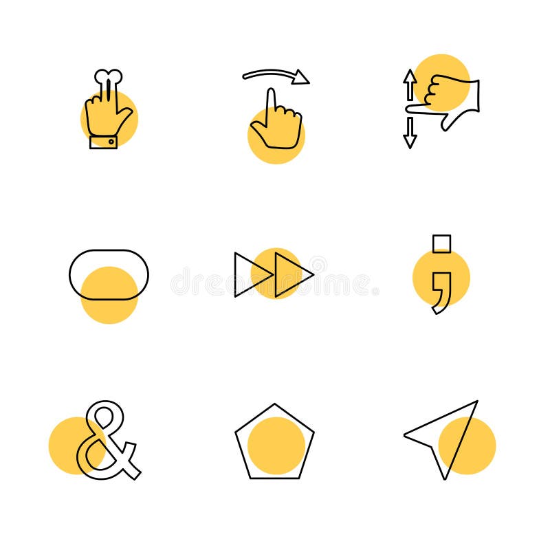 Hands , Pointer , Arrows , Directions , Eps Icons Set Vector Stock ...