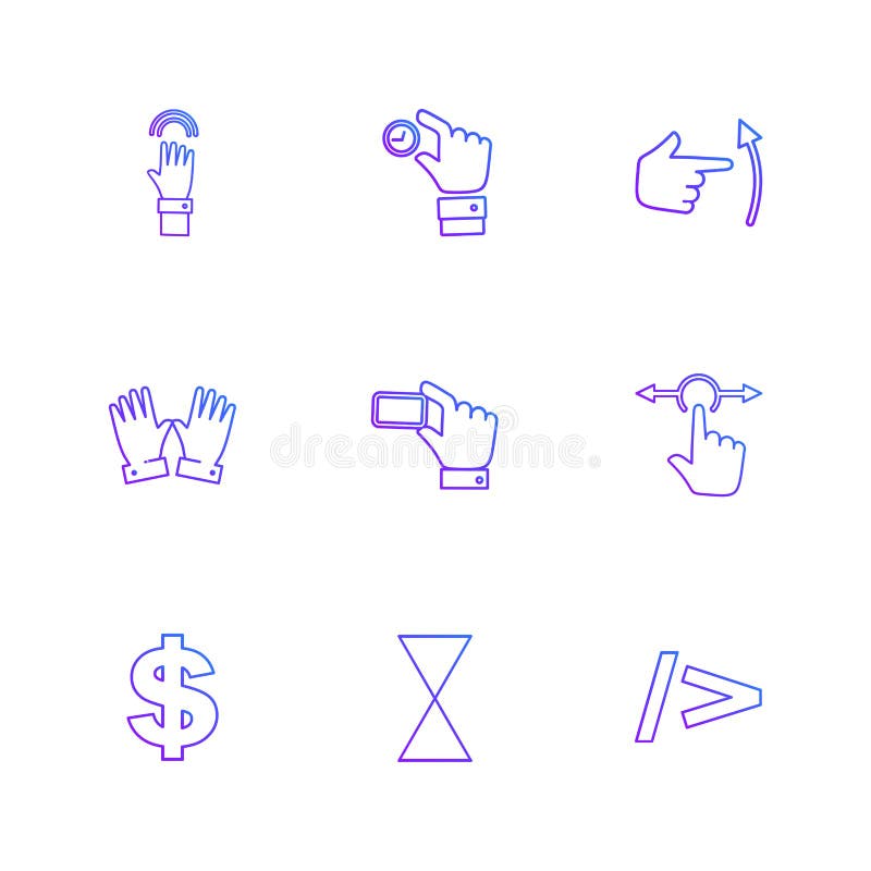 Hands , Pointer , Arrows , Directions , Eps Icons Set Vector Stock ...