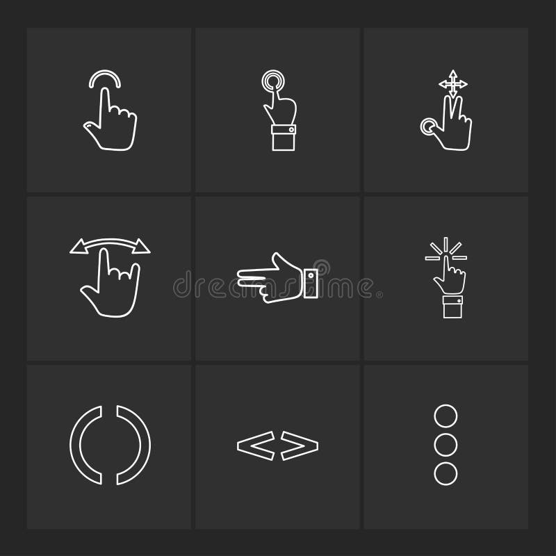 Hands , Pointer , Arrows , Directions , Eps Icons Set Vector Stock ...