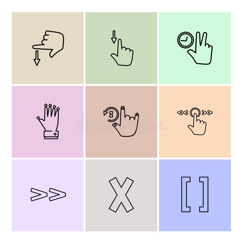 Hands , Pointer , Arrows , Directions , Eps Icons Set Vector Stock ...