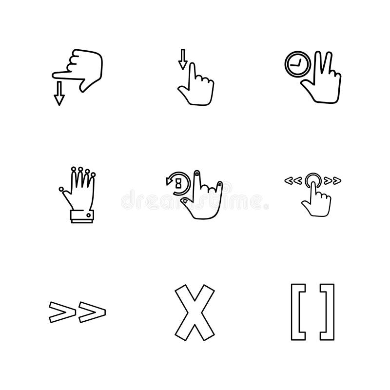 Hands , Pointer , Arrows , Directions , Eps Icons Set Vector Stock ...