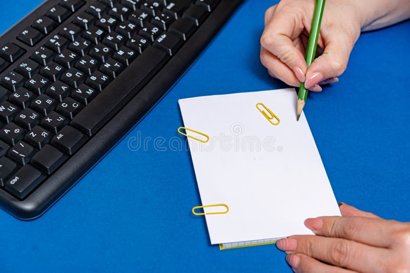 Hands Pointing Pressing Computer Keyboard Keys Typewriting New Ideas ...