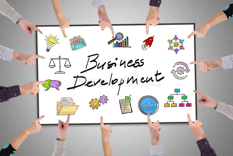 Business Development Concept on Different Devices Stock Image - Image ...