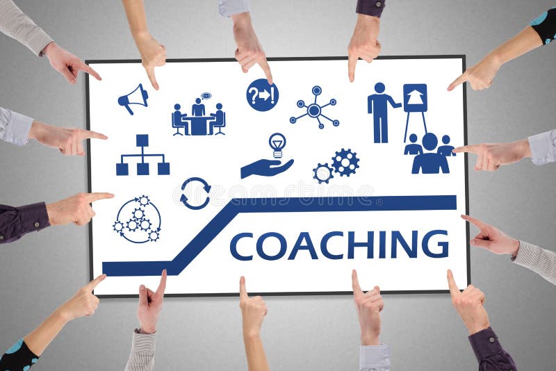 Coaching Concept on a Whiteboard Stock Image - Image of manager ...
