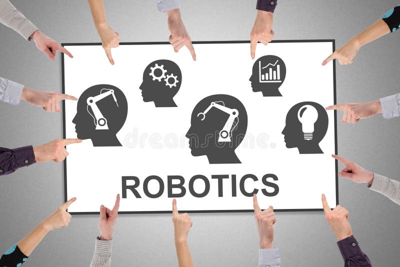 Robotics Concept on a Whiteboard Stock Photo - Image of artificial ...
