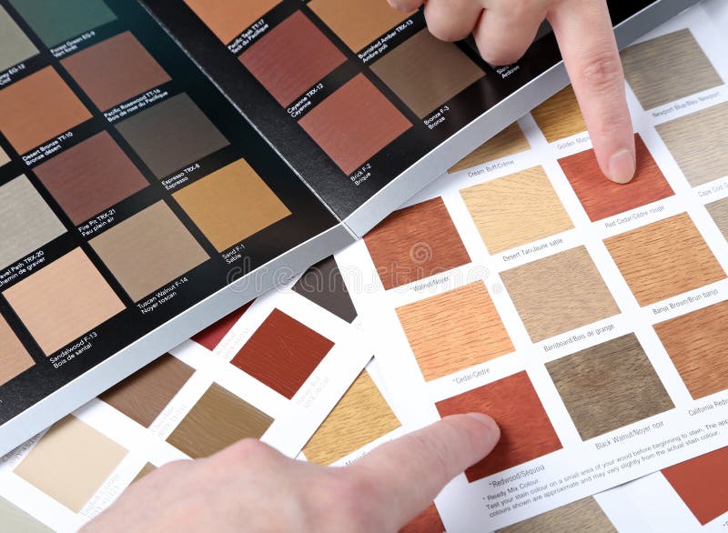 Hands Pointing To a Sample Color Chart Stock Image - Image of pick ...
