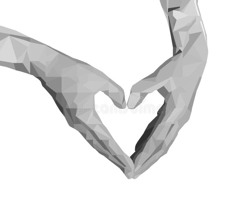 Hands polygon stock illustration. Illustration of isolated - 78799570