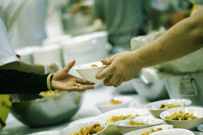 The Hands of the Poor Receive Food from the Hands of the Philanthropist ...