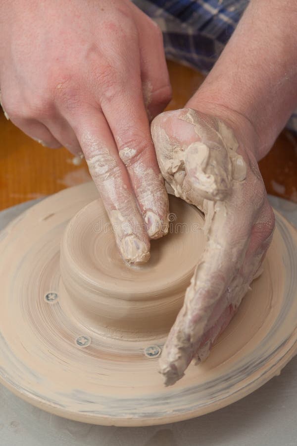 Hands of a potter stock photo. Image of scraping, mole - 44309160