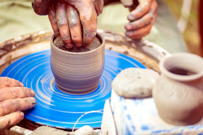 The Hands of the Potter Direct the Student`s Hands and Help Him when ...