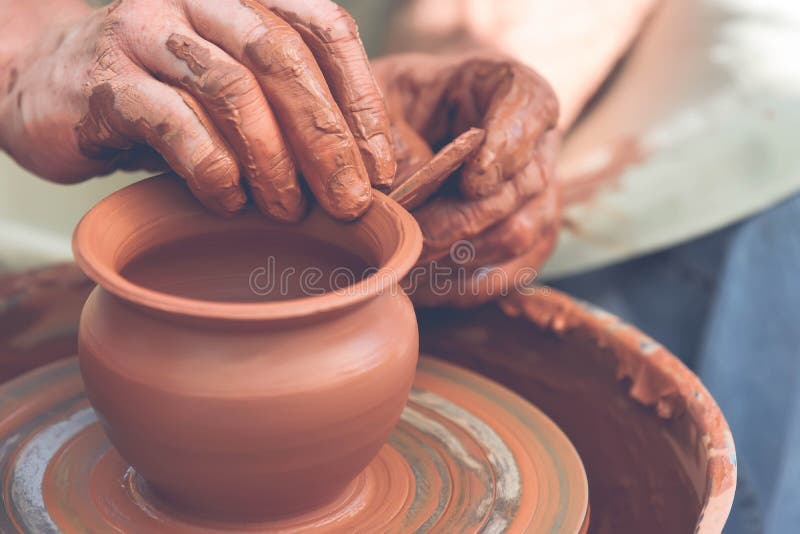 Potter Making Diyas Clay Pot before Diwali Festival Stock Image - Image ...