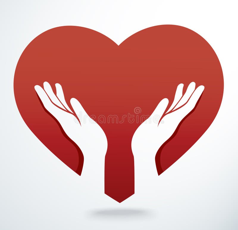 Hands Pray in a Heart Shape Vector Stock Vector - Illustration of faith ...