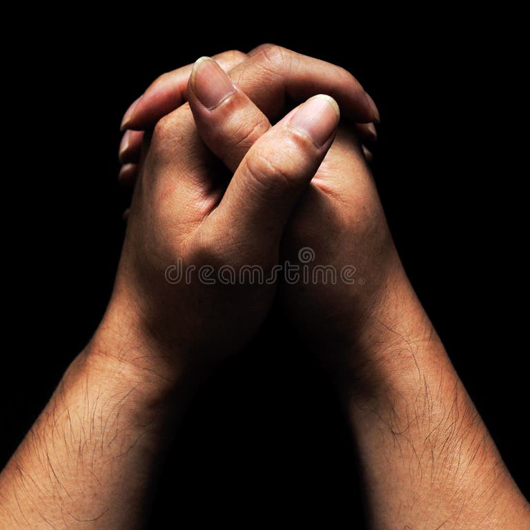 Folded Hands in Prayer – Concept of Faith and Spiritual Reflection ...