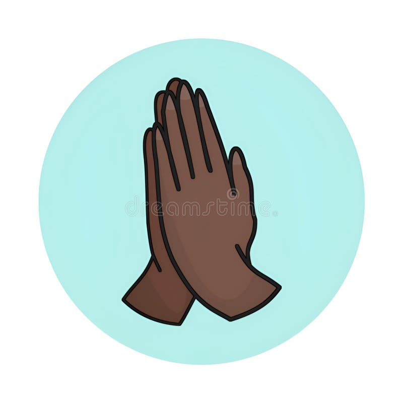 Hands in Prayer, Showing Respect and Faith Stock Vector - Illustration ...