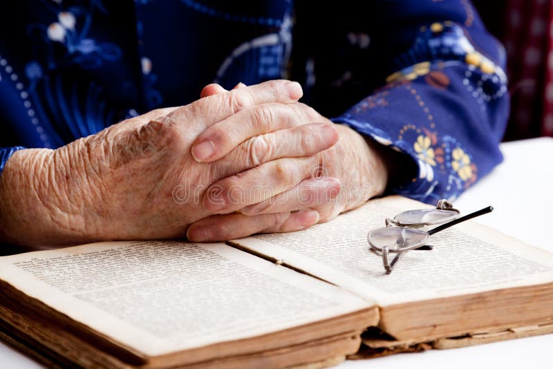Hands Praying stock photo. Image of glasses, holy, elderly - 9164886