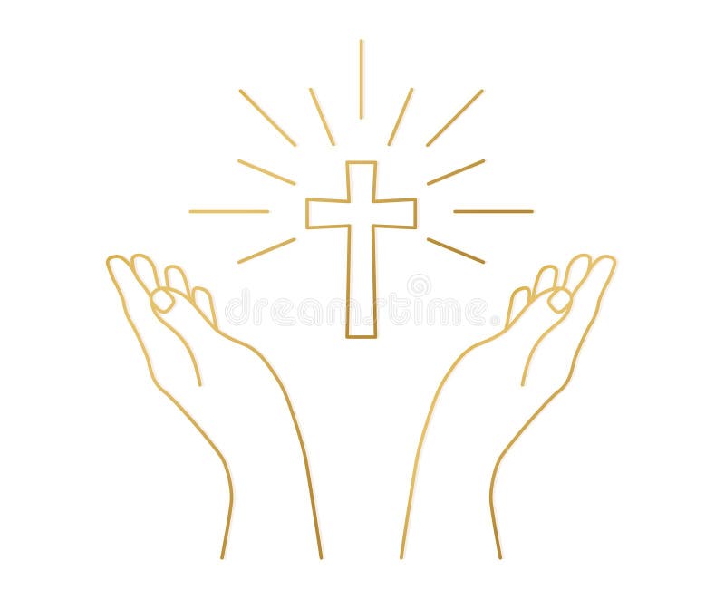Praying Hands Blessing Stock Illustrations – 280 Praying Hands Blessing ...