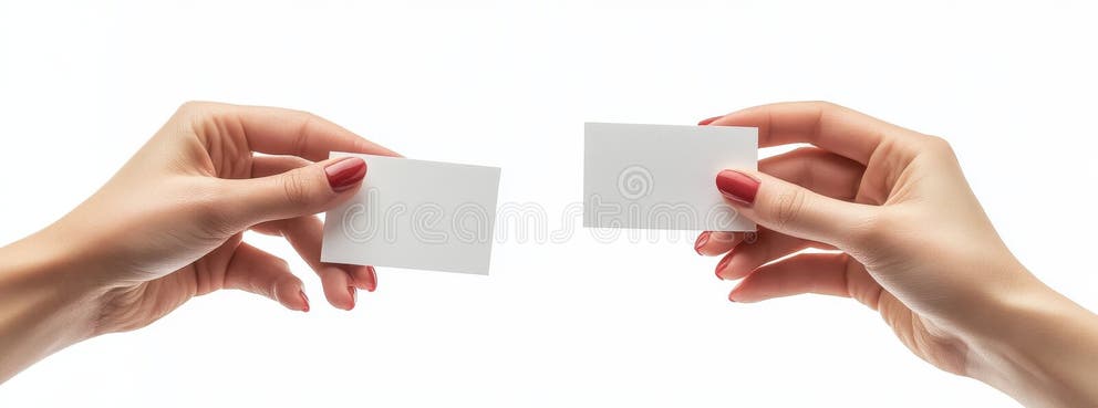 Hands Presenting a Blank Card or a Ticket/flyer, Cropped Stock Photo ...