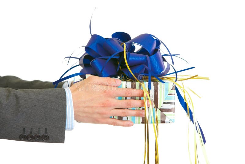 Hands presenting gift stock photo. Image of male, holiday - 21107646