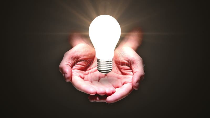 Hands Presenting Light Bulb with Earth Stock Footage - Video of ...
