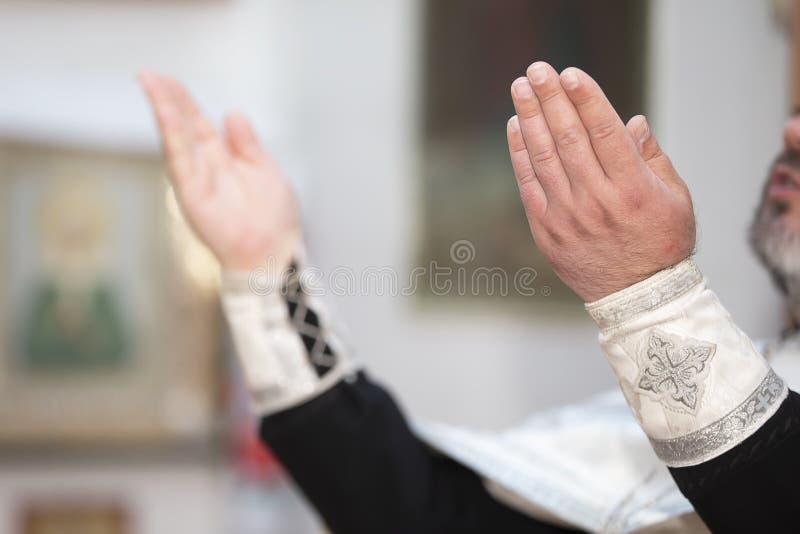 Hands of Priests during Mass Stock Image - Image of holding, eucharist ...