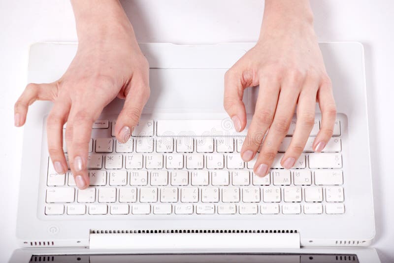 Hands Print the Text on Keyboard Editorial Stock Image - Image of offer ...