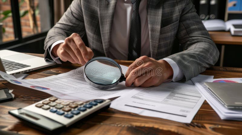 The Business Document Examination.AI Generated Image Stock Photo ...