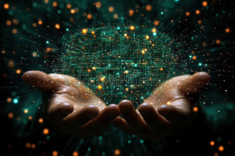 Hands of Professionals Manipulating Floating 3D Elements in a Digital ...