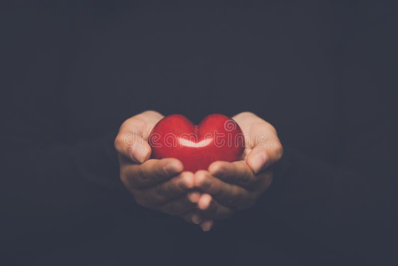 Hands protect a heart stock photo. Image of hands, heart - 194652150