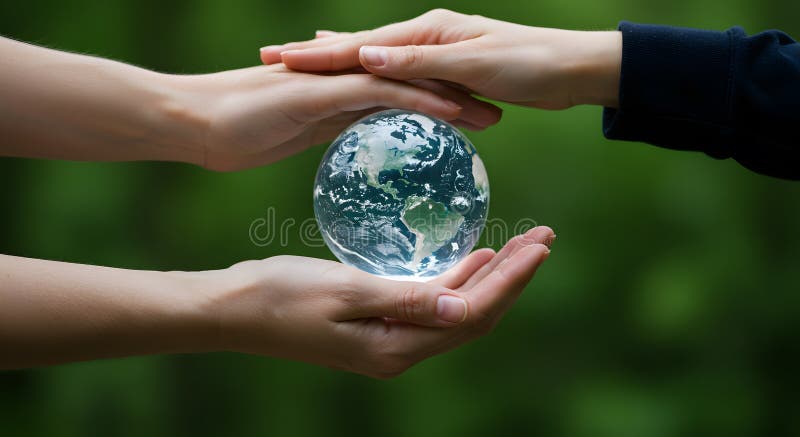 Hands Protecting Earth: a Symbol of Environmental Care Stock Photo ...