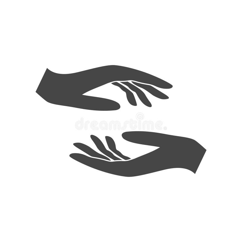 Hands protecting or giving stock vector. Illustration of hope - 127041830