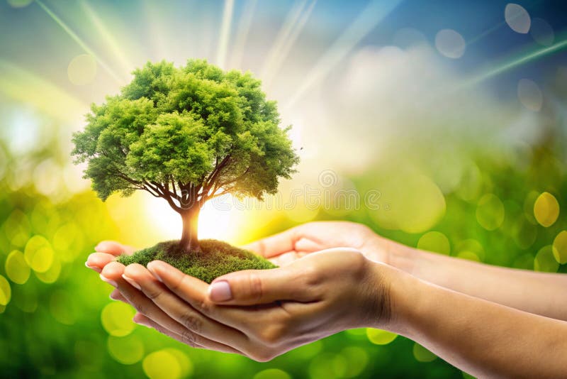 Hands Protecting Trees, World Environment Day Concept Stock ...